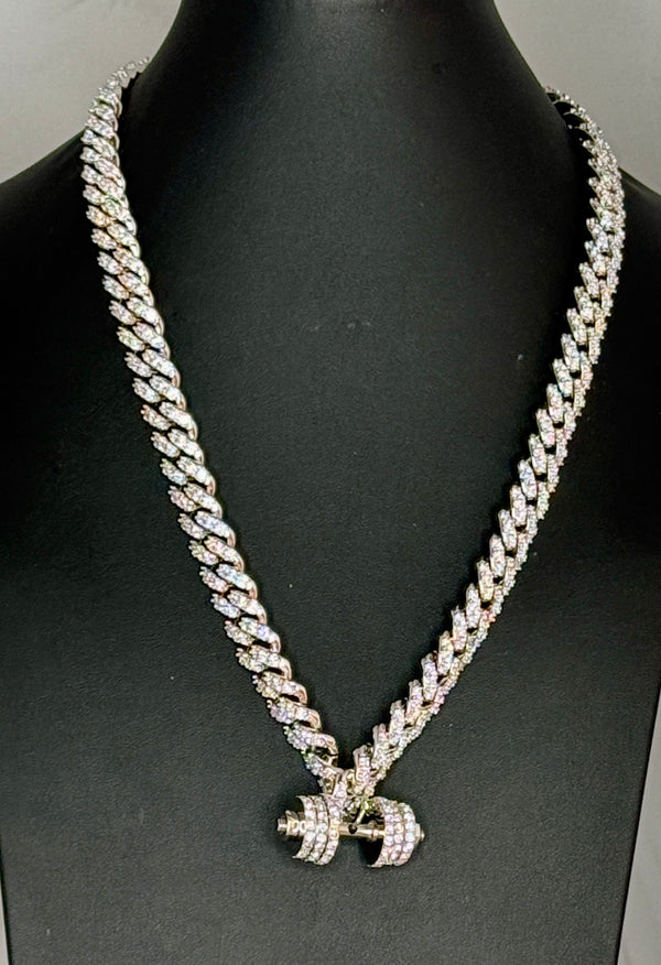 Discover the Pinnacle of Fitness Fashion: Silver Plated Iced Cuban ...